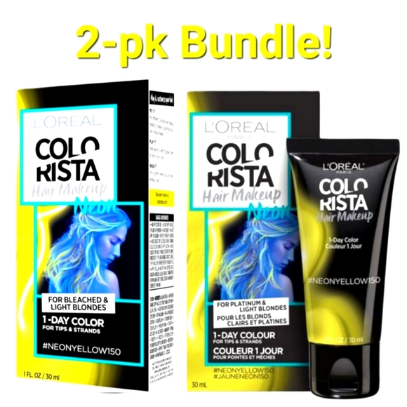 L'Oreal | Hair | Nwt 2 Loral Colorista Hair Makeup Neon Yellow For ...